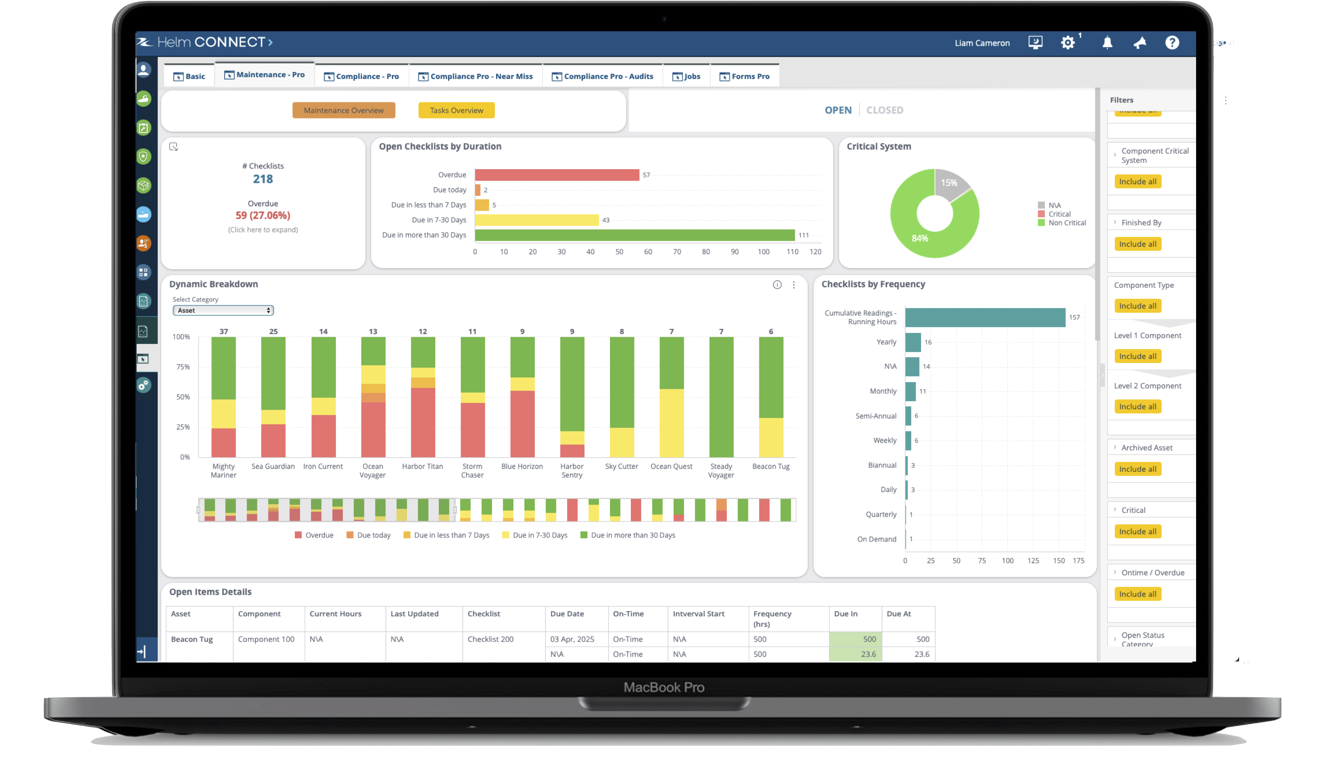 How to Use the Maintenance Pro Open Dashboard – Helm Operations